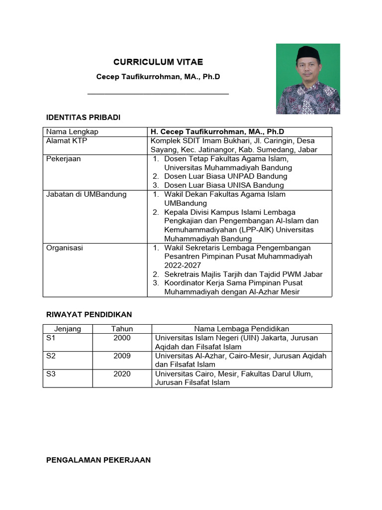 CV CT Rahman 2024 | PDF