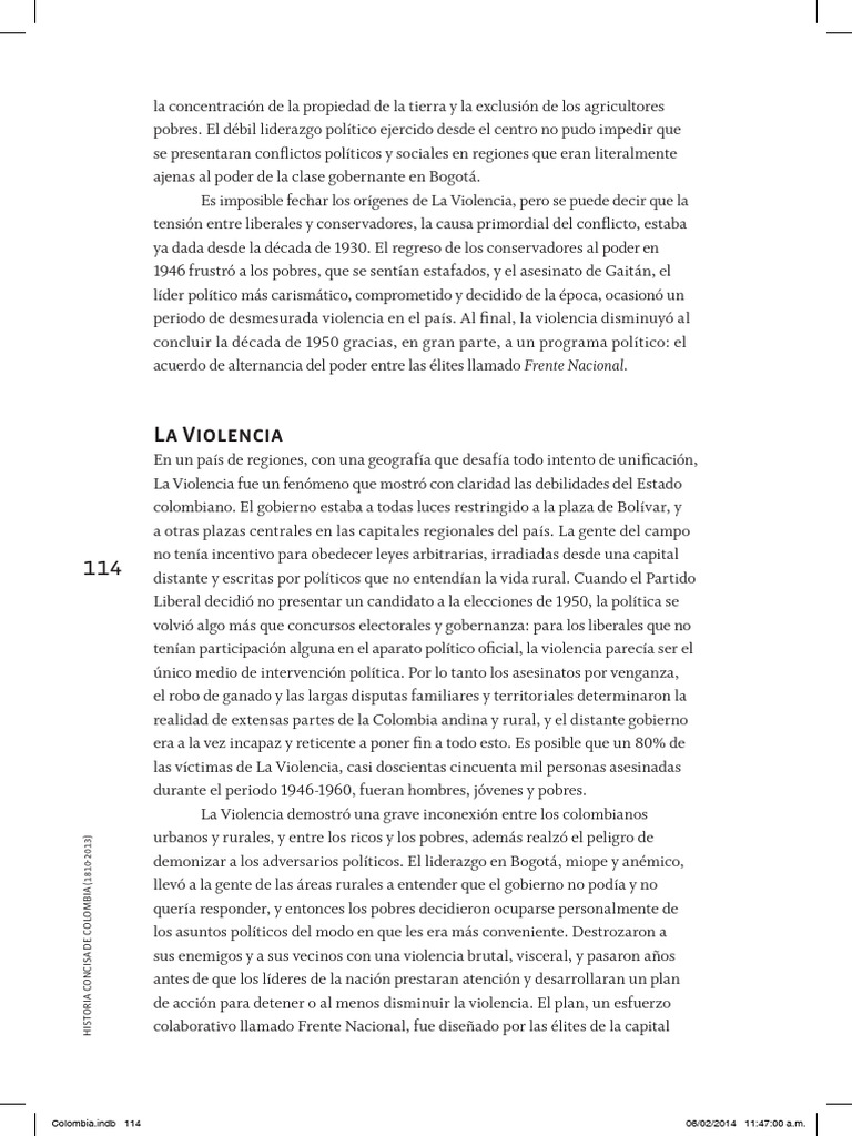 Historia de la Violencia en Colombia | PDF | Colombia | Política de colombia