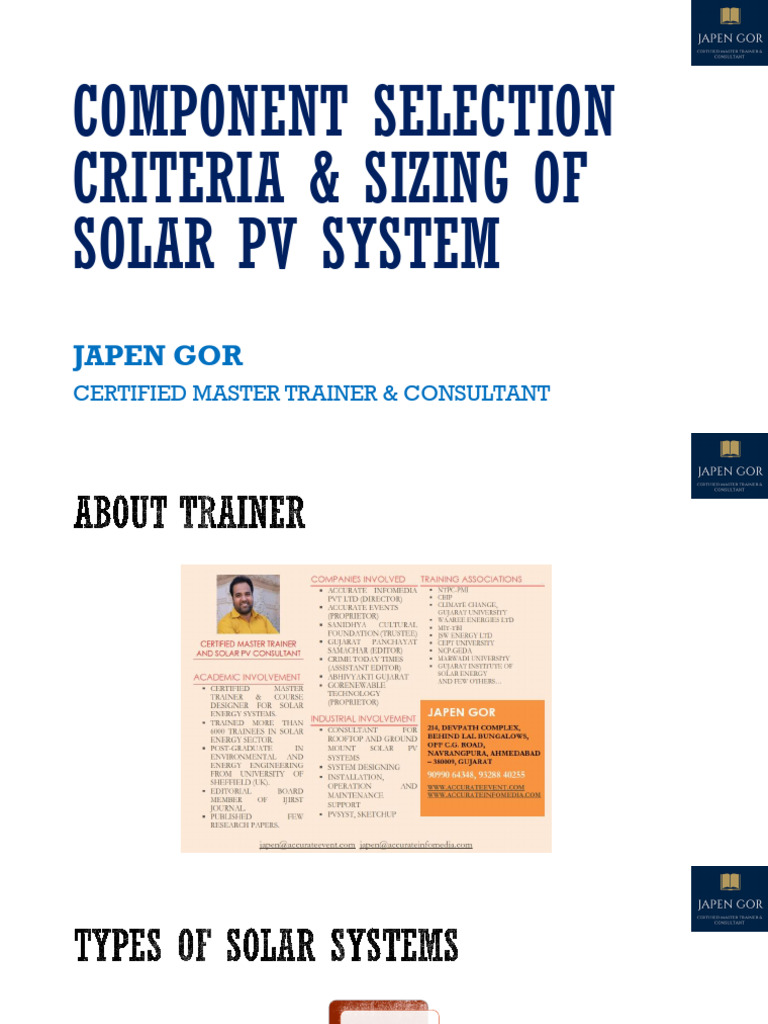 Solar PV System Sizing Guide | PDF | Solar Panel | Power Inverter
