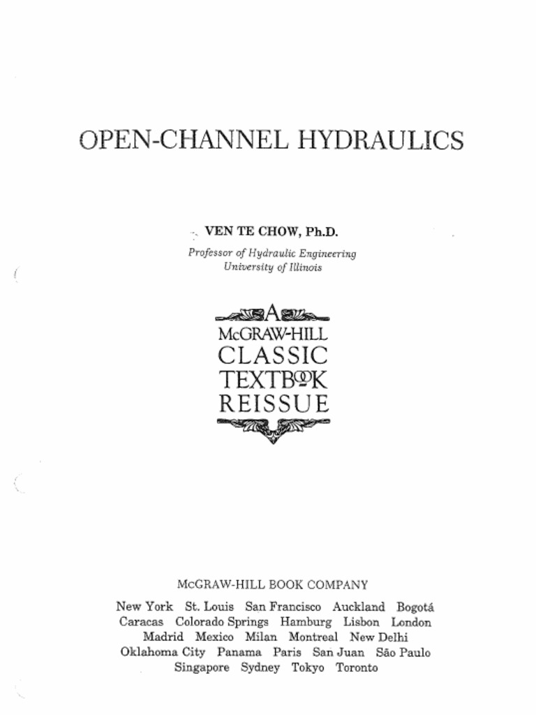 Open Channel Hydraulic (Ven Te Chow) | PDF | Spillway | Applied And Interdisciplinary Physics