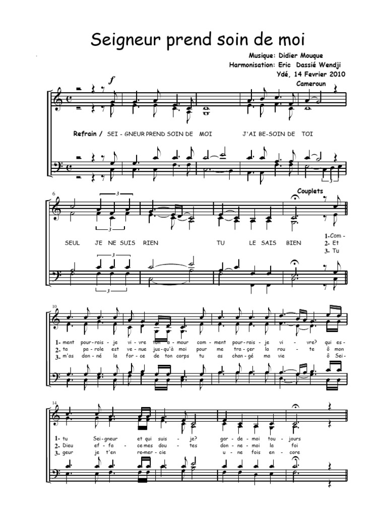 Seigneur Prend Soin de Moi 21980 | PDF