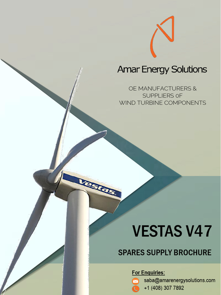 Vestas V47 600KW Spares - Amar Energy Solutions | PDF | Screw | Washer (Hardware)