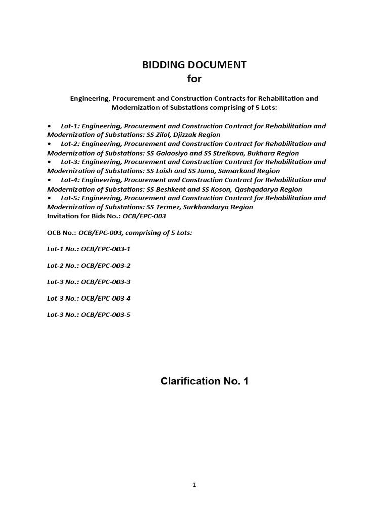 Clarification No.1 - PMU 003 - Rev1 | PDF | Transformer | Electricity
