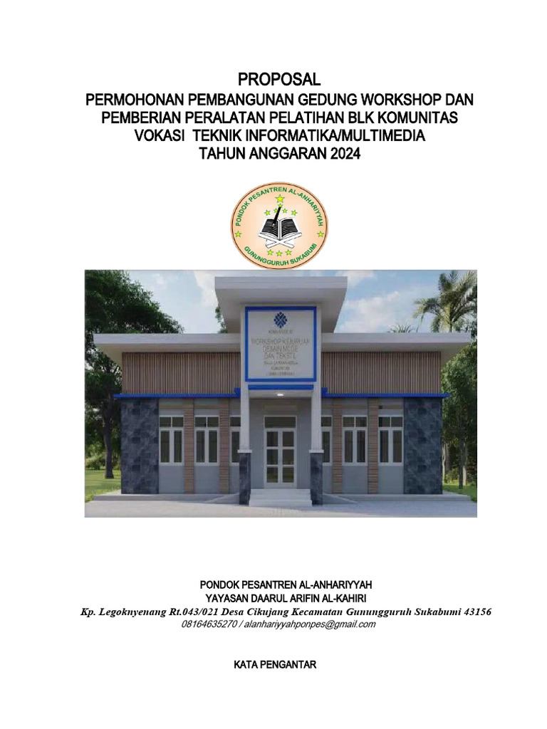 Contoh Proposal Pengajuan BLK Tahun 2024 | PDF | Bisnis