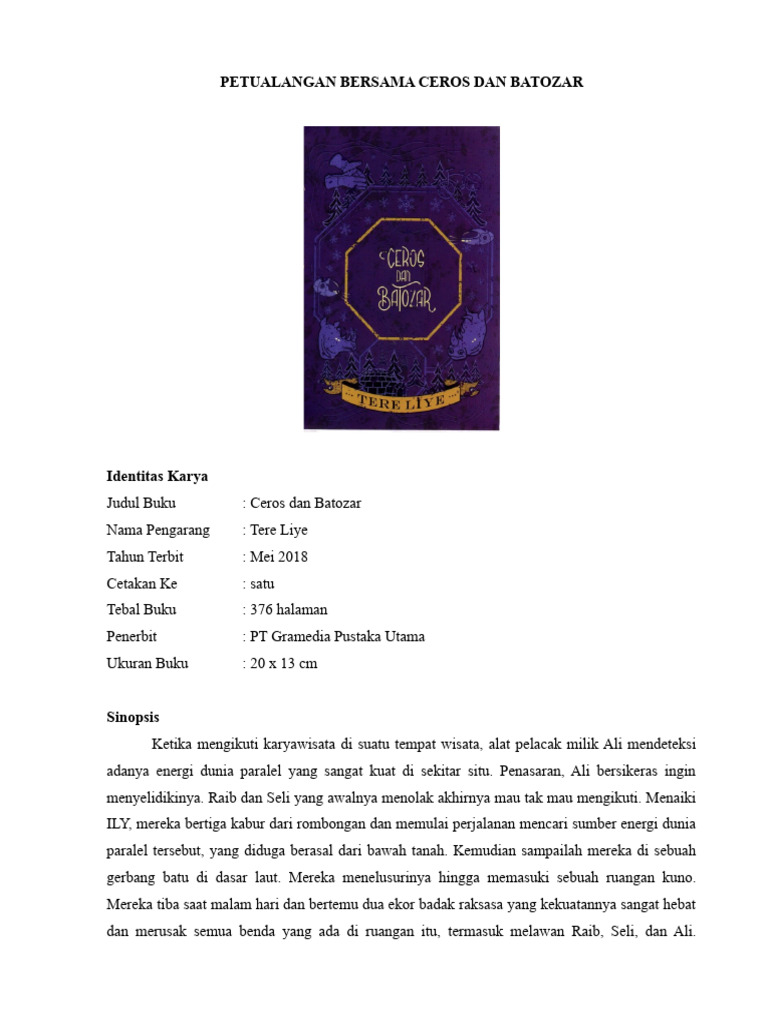 Petualangan Ceros dan Batozar | PDF
