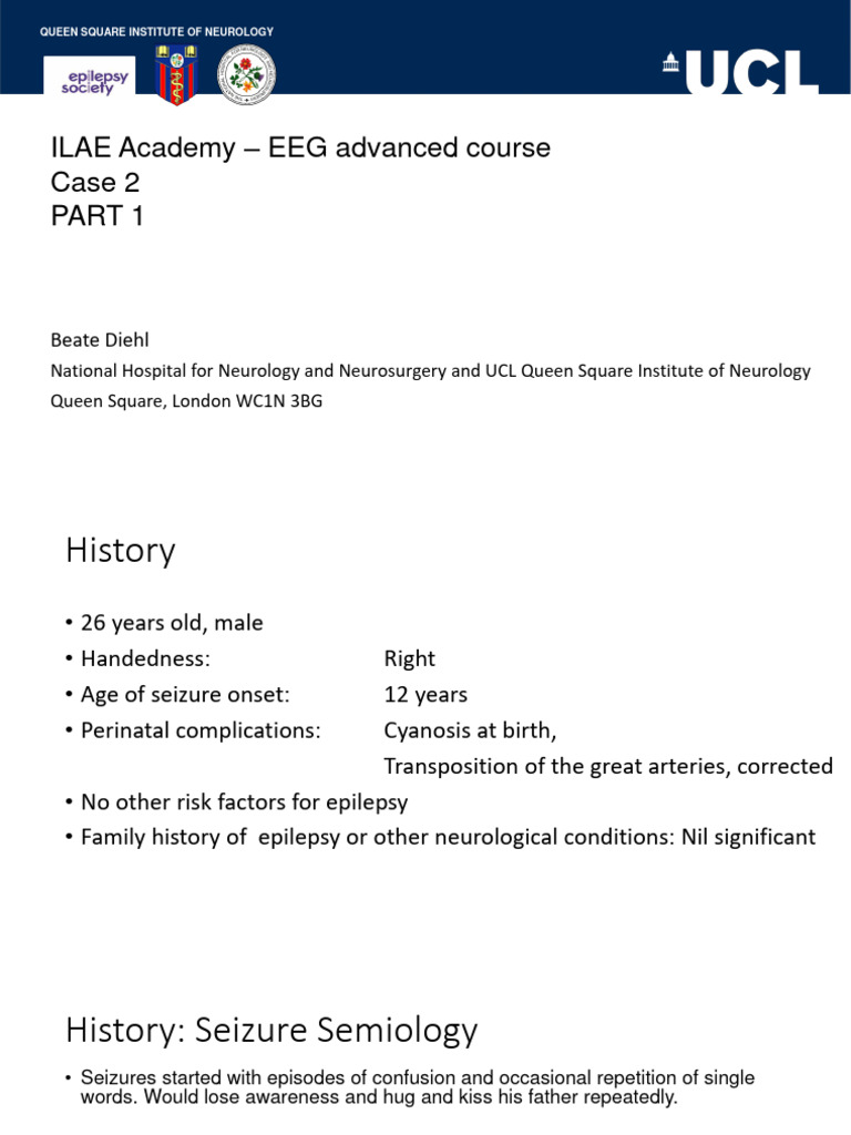 ILAE Academy Case PART 1 Fin | PDF | Epilepsy | Electroencephalography