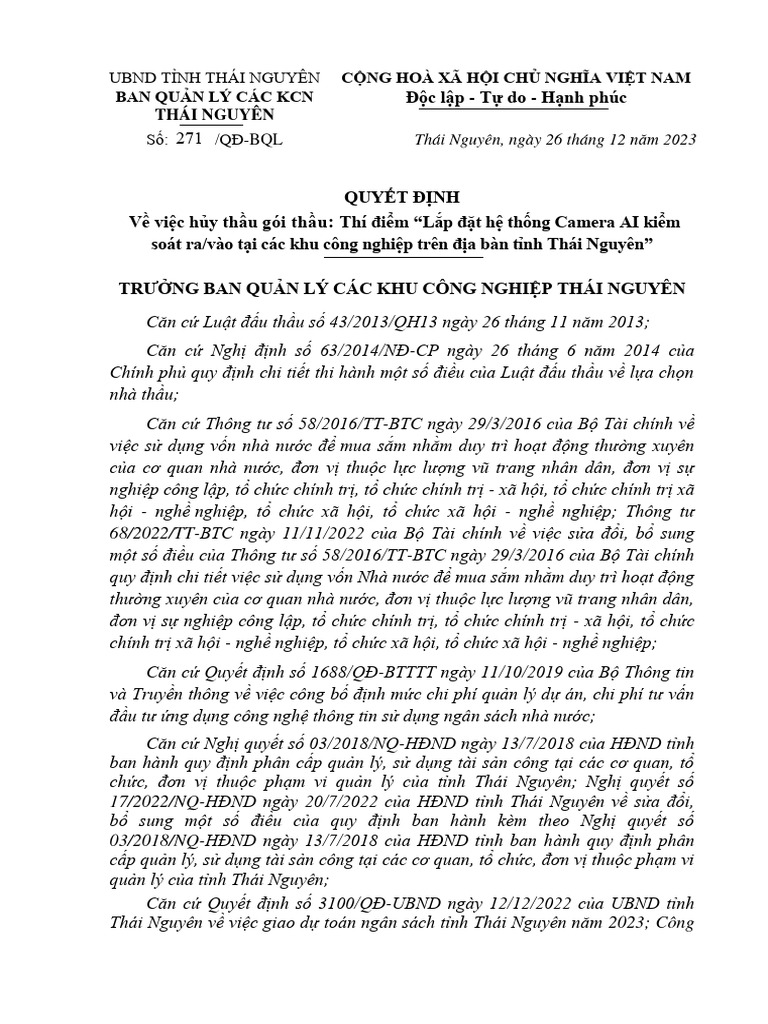 21. QD Hủy Thầu.signed.signed.signed.signed | PDF