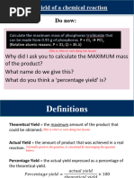 Percentage Purity and Yield Complete Notes | PDF