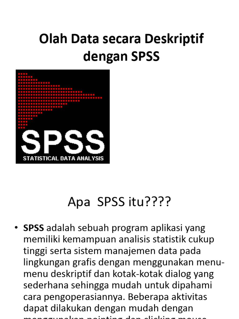 Panduan Statistik Deskriptif SPSS | PDF | Komputer | Teknologi & Rekayasa