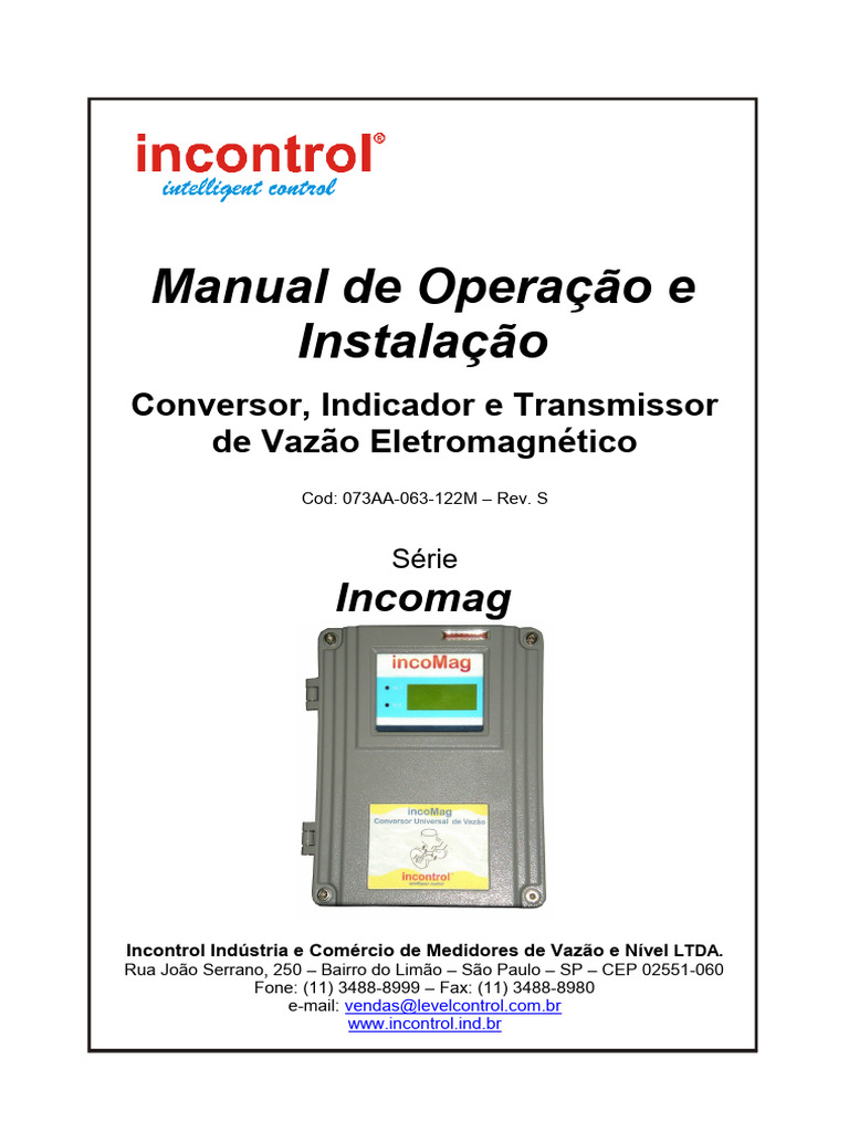 Manual de Instalação Incomag Eletromagnético | PDF | Rede de ...