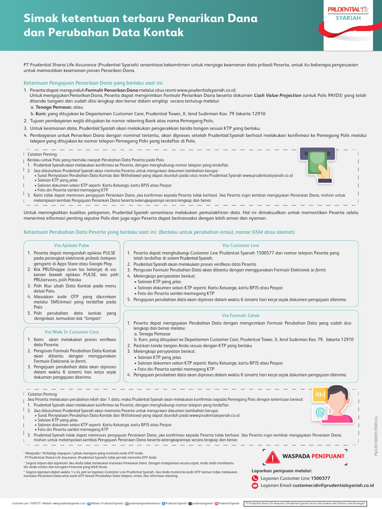 Flyer Edukasi Penarikan Dana Dan Perubahan Data Kontak | PDF