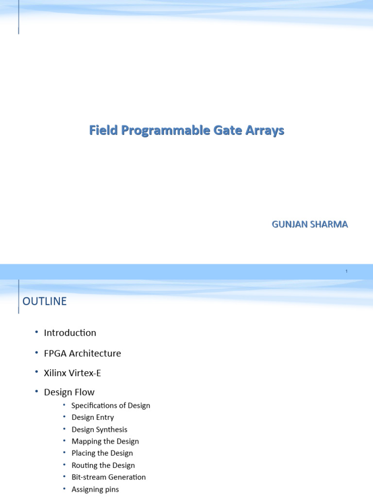 Gunjan FPGA | PDF | Field Programmable Gate Array | Integrated Circuit