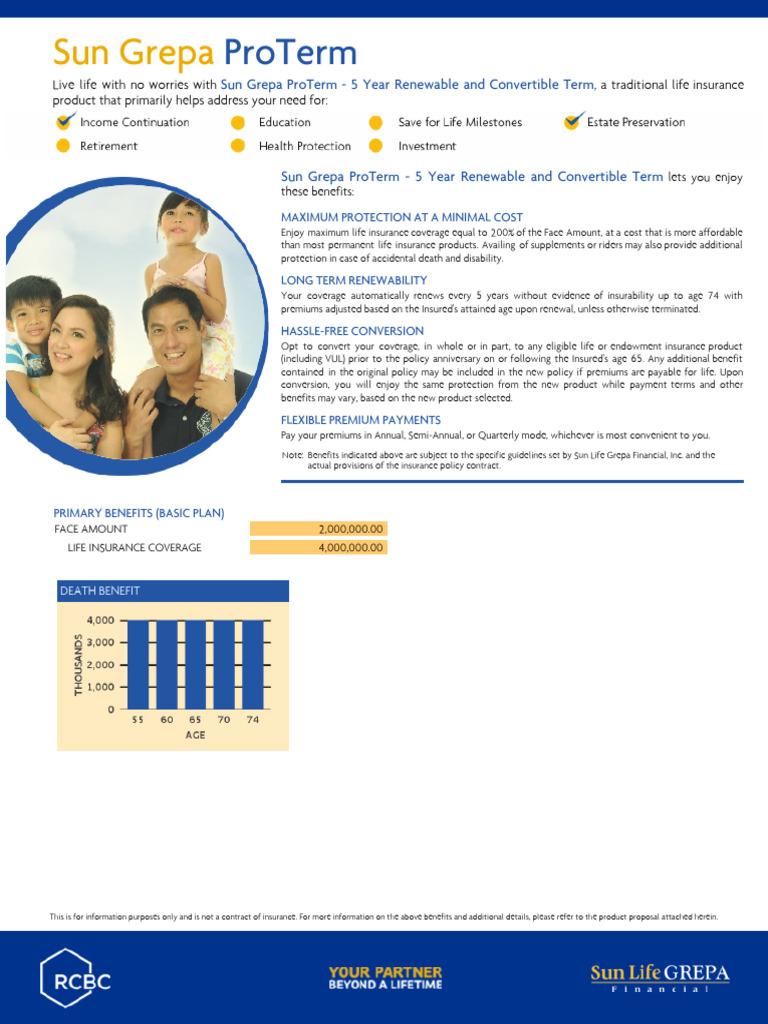 Sun Grepa ProTerm Insurance Overview | PDF | Life Insurance | Insurance