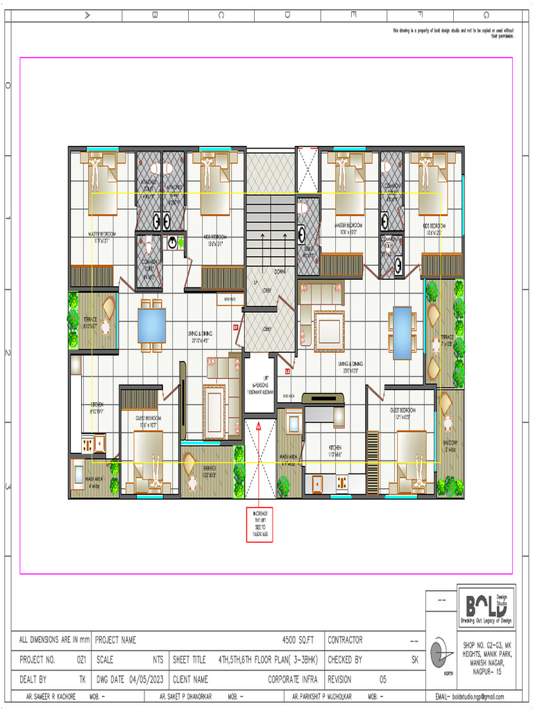 Sai Chaya 1 - 3bhk - 4,5,6 TH Floor Plan-1 | PDF