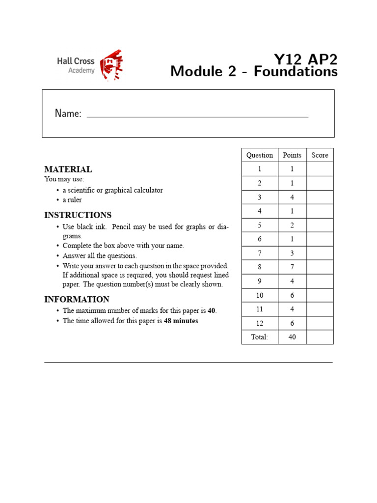 y12-ap2-mark-scheme | PDF | Volume | Measurement