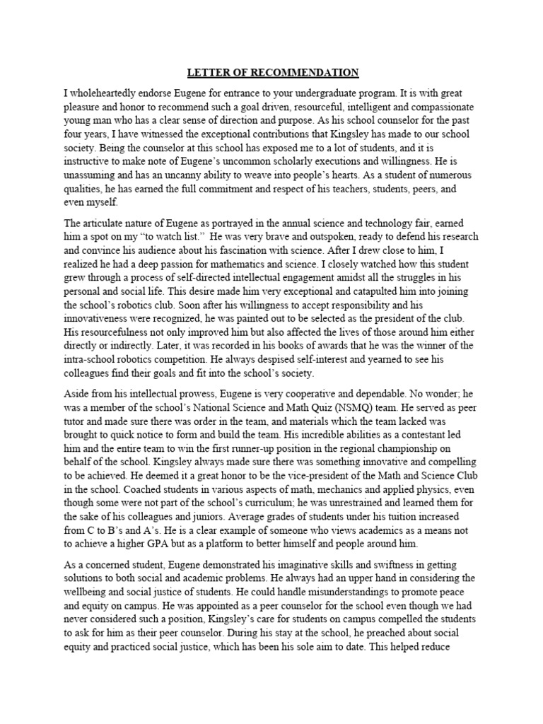 Counselor Recommendation | PDF | Science