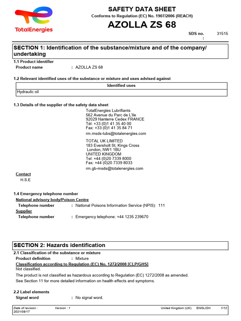 61a8e14134bbc2869d676fd1 - AZOLLA ZS 68 | PDF | Waste | Firefighter