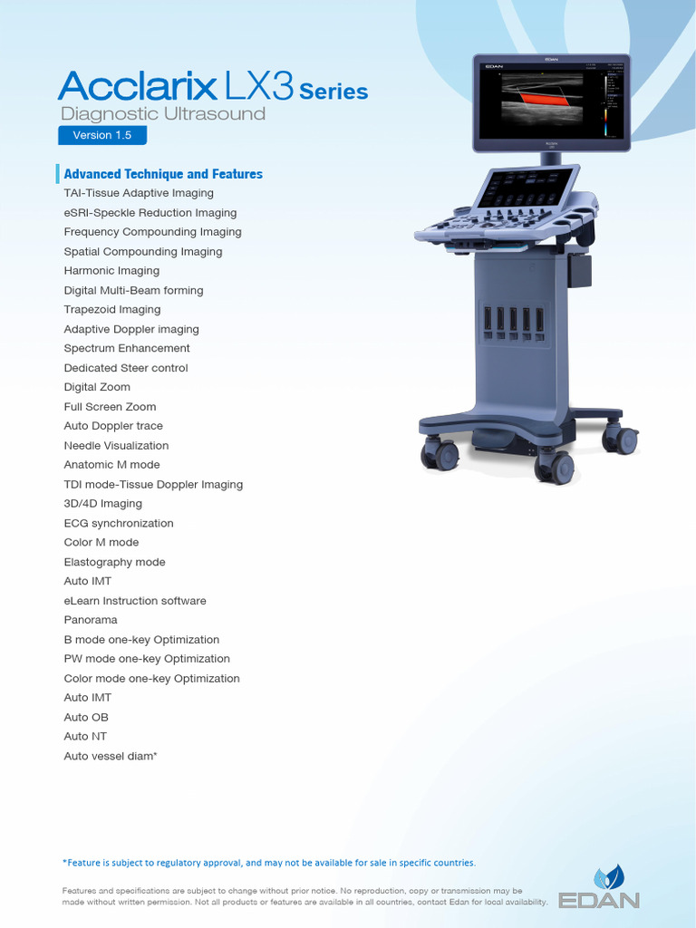 Edan Acclarix LX3 Ultrasound Overview | PDF | Medical Ultrasound ...