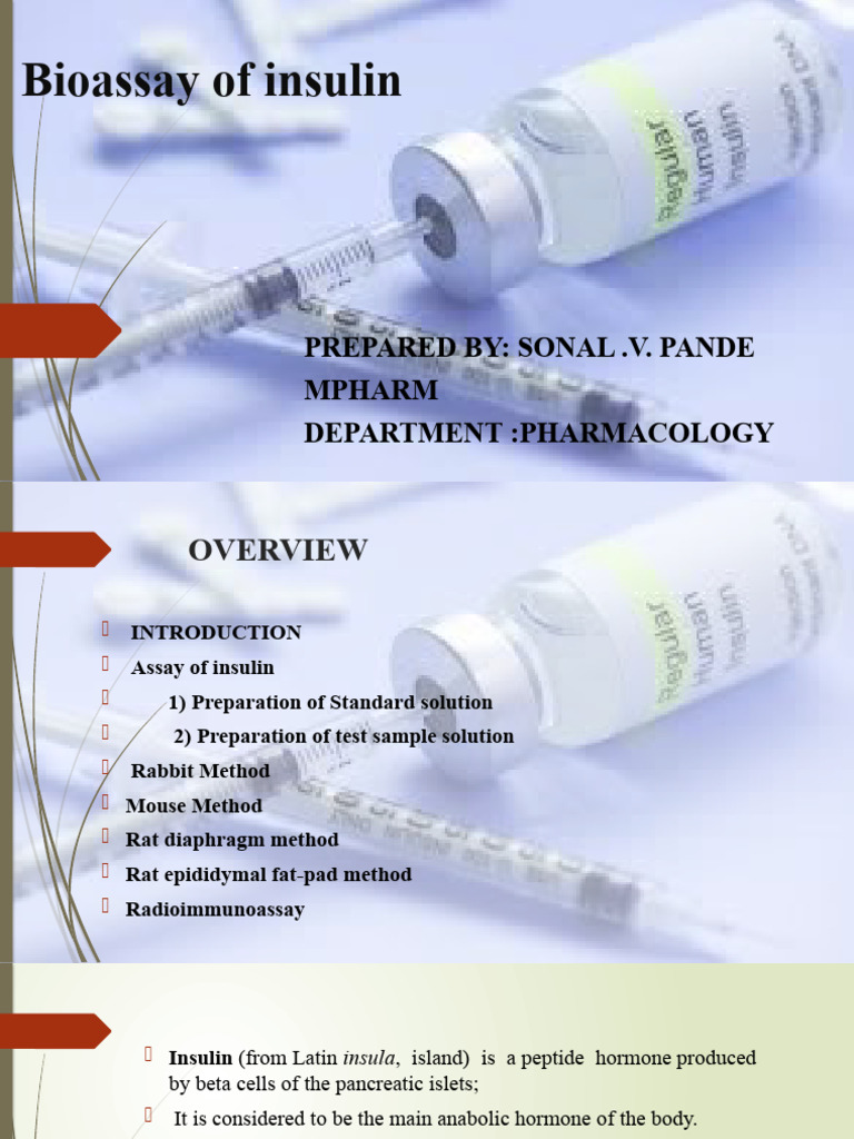 Bioassyofinsulin 190126075036 | PDF | Insulin | Biochemistry