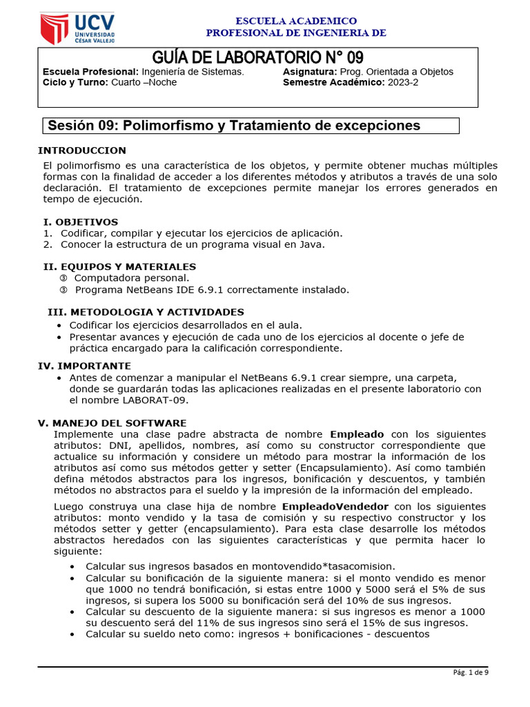 Polimorfismo y Excepciones en Java | PDF | Programa de computadora | Programación