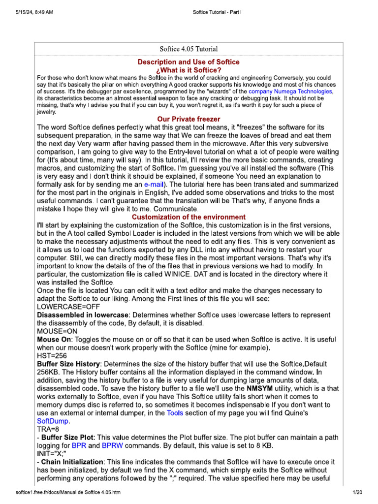 Softice Tutorial - Part I | PDF