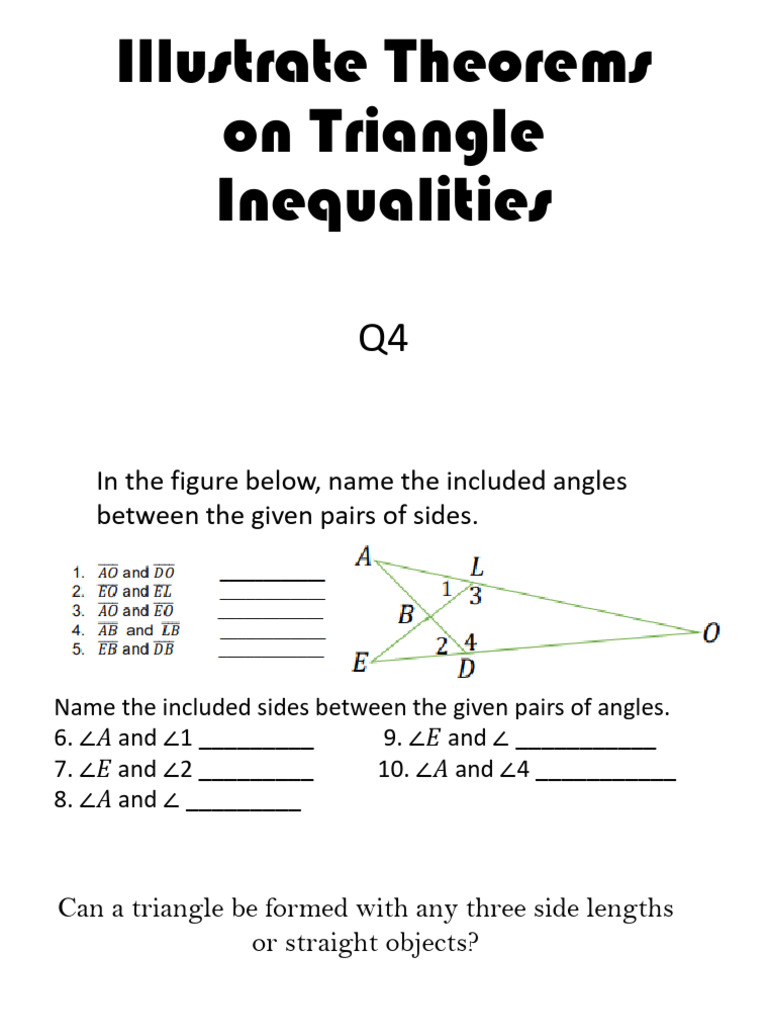 Tri Inqualitiestheorem1 | PDF | Triangle | Classical Geometry