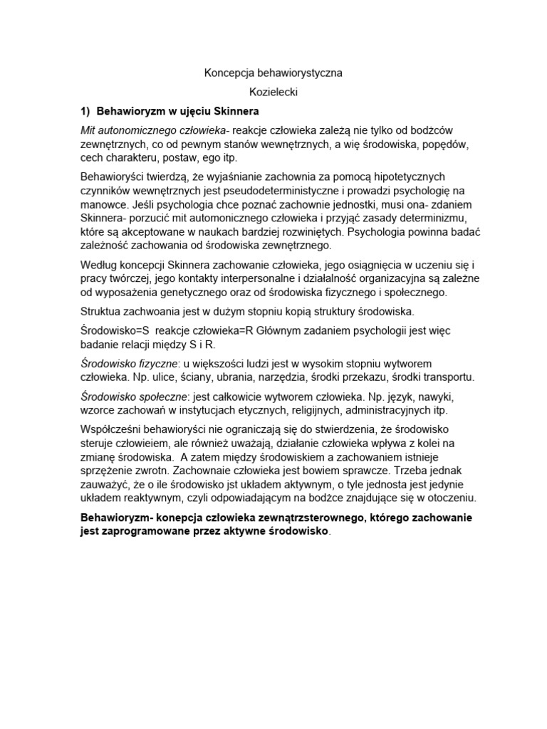 BEHAWIORYZM | PDF