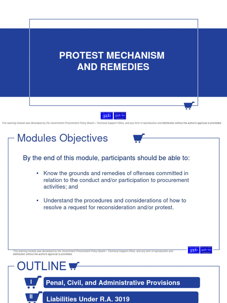 B10 - Protest Mechanism and Remedies | PDF | Procurement | Common Law