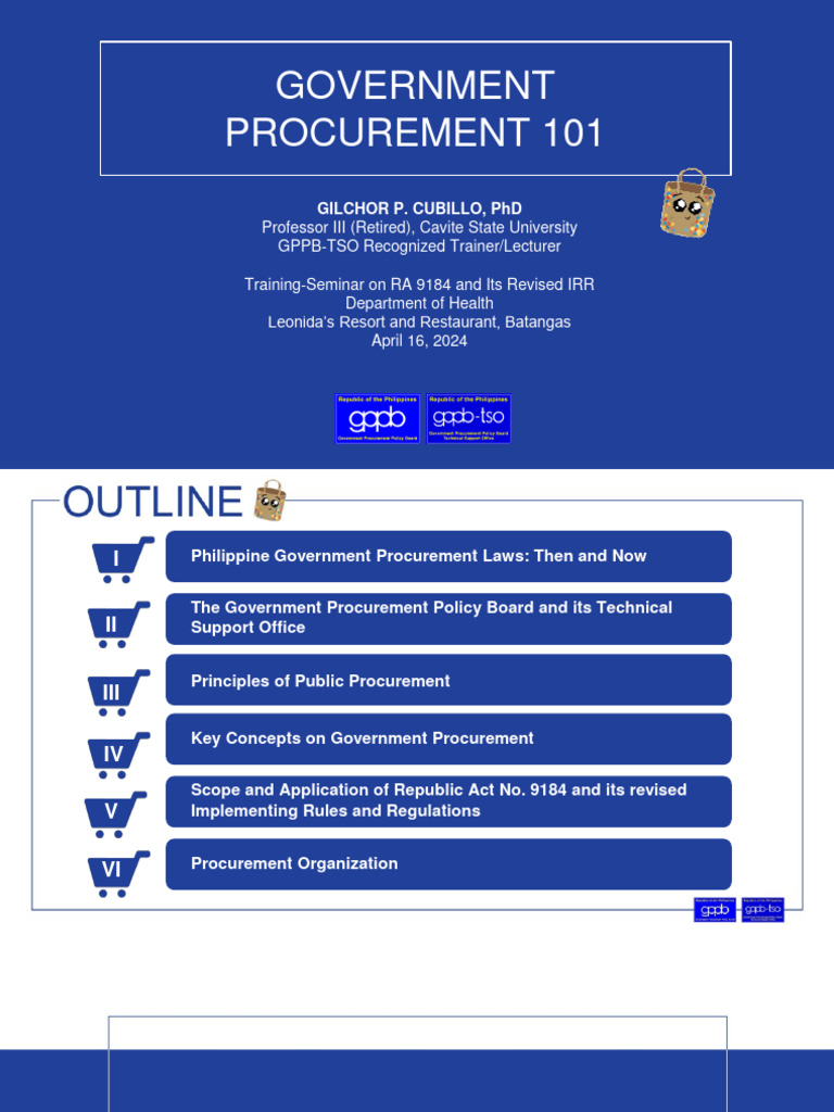 Philippine Government Procurement Overview | PDF | Infrastructure