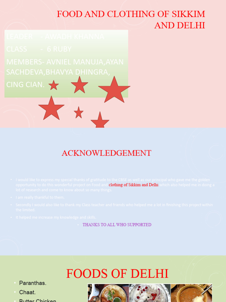 Sikkim and Delhi: Food and Clothing Comparison | PDF | Career & Growth