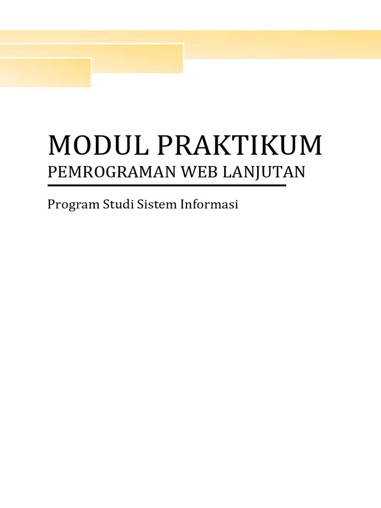 #Modul Praktikum Web Lanjutan-1-8 | PDF | Komputer