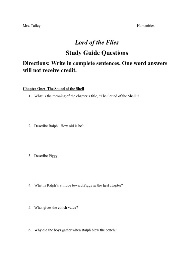 Study Questions | PDF