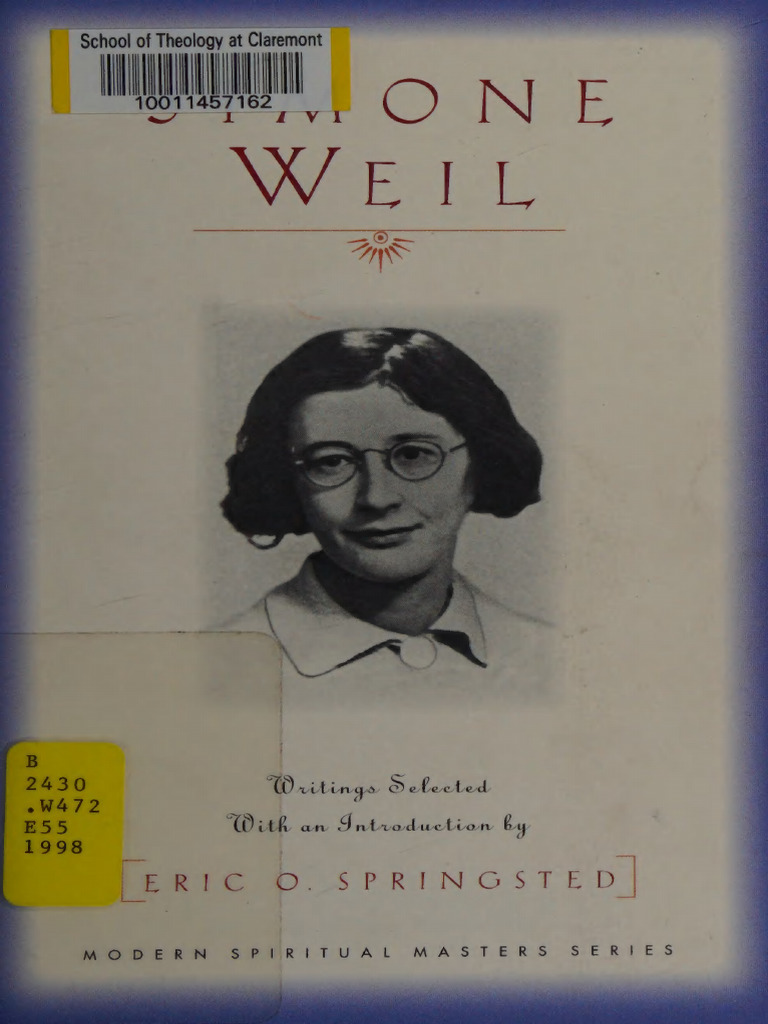 Simone Weil Writings (Weil, Simone) (Z-Library) | PDF