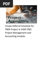 WIP Accounting For T&M Project in D365 F&O PMA Module | PDF | Debits And Credits | Income Statement