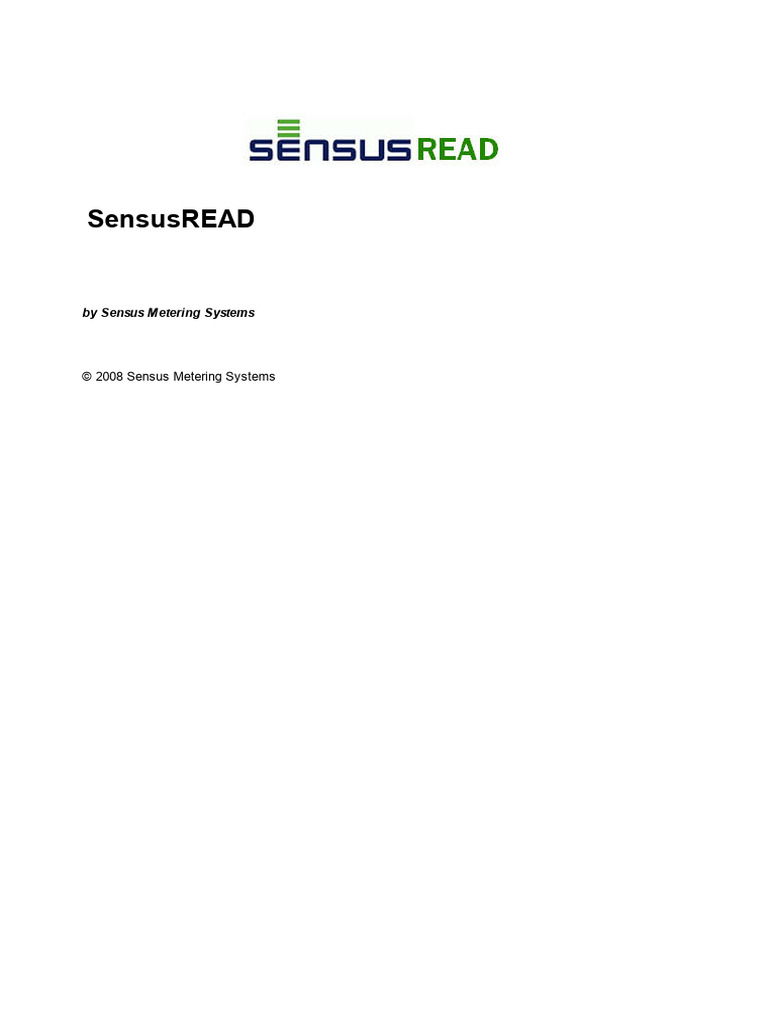 SensusRead Manual | PDF | Installation (Computer Programs) | Microsoft ...