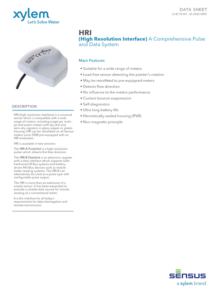 hri-sensor-data-sheet | PDF | Power Supply | Electrical Engineering