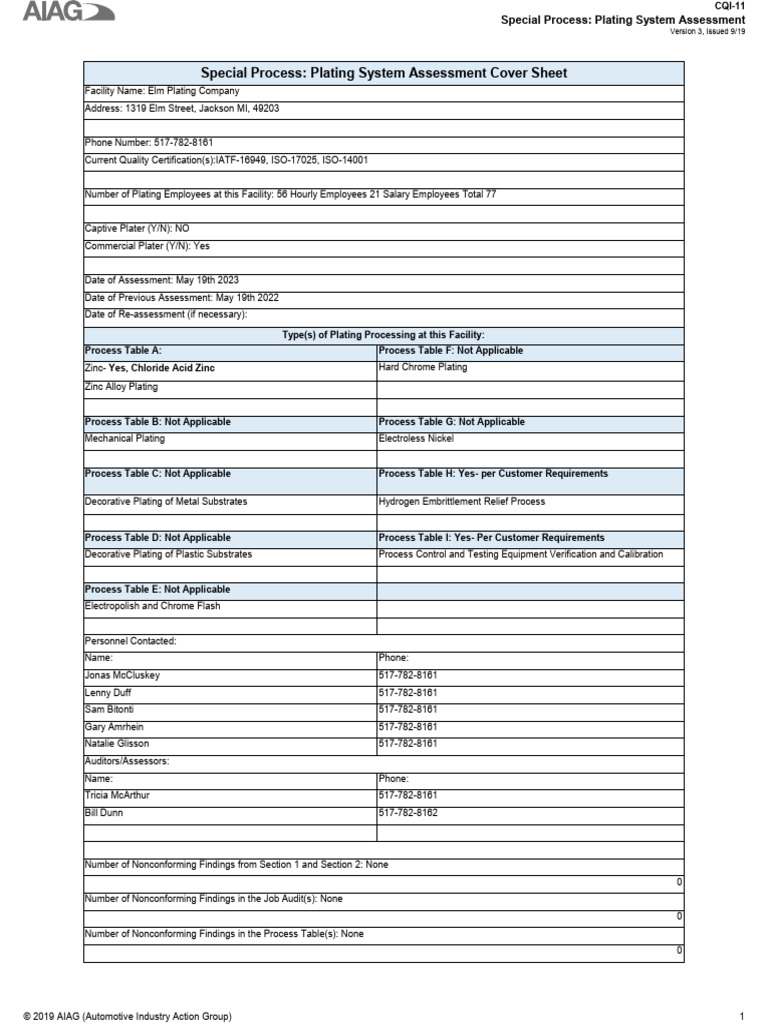 CQI-11-2023 - Copy | PDF | Specification (Technical Standard) | Business