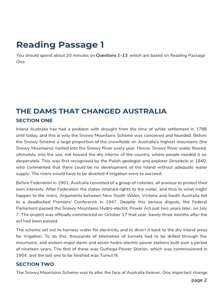 The Snowy Mountains Scheme Explained | PDF | Energy Development ...