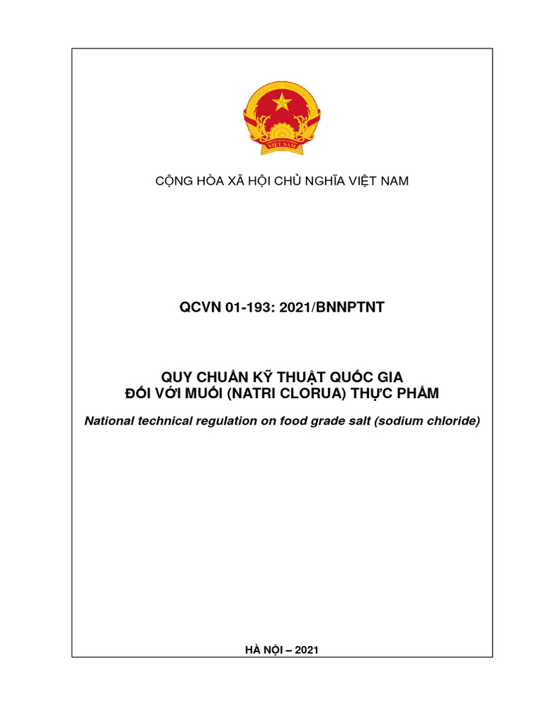 QCVN - Natri Clorua | PDF
