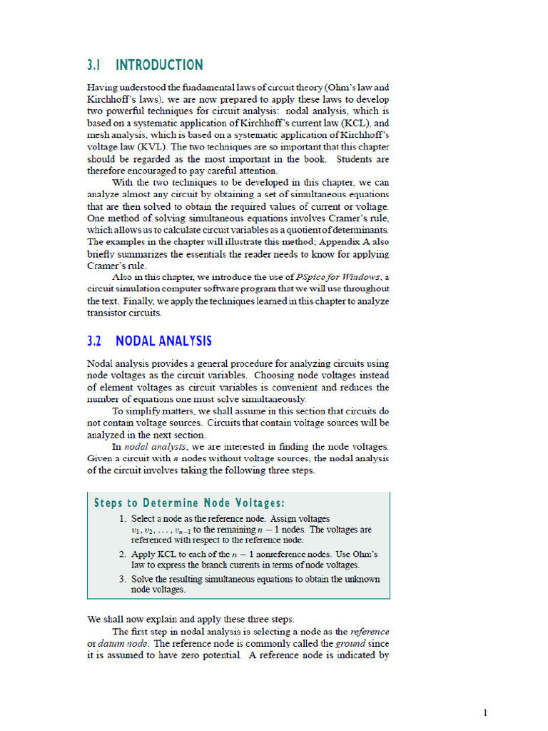 Chap4 - Nodal and Mesh Analysis | PDF | Electrical Network | Electronic Engineering