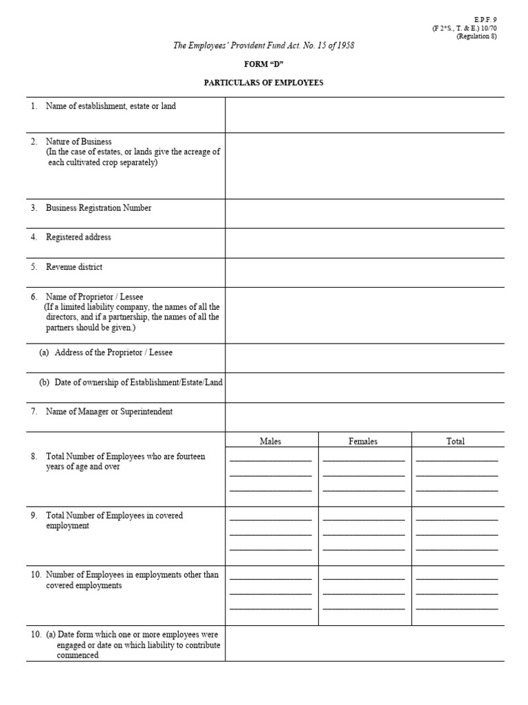 Sri Lanka Form - D | PDF | Business | Private Law