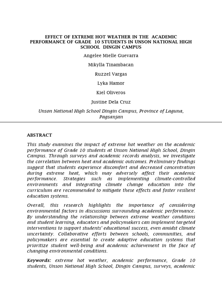 Imrad Sample | PDF | Survey Methodology | Psychological Resilience