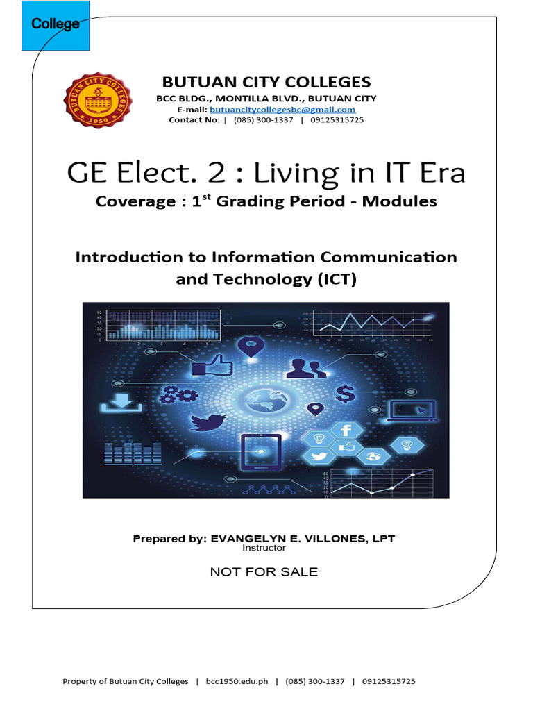 College GE ELECTIVE 2 Module 1 Cover | PDF