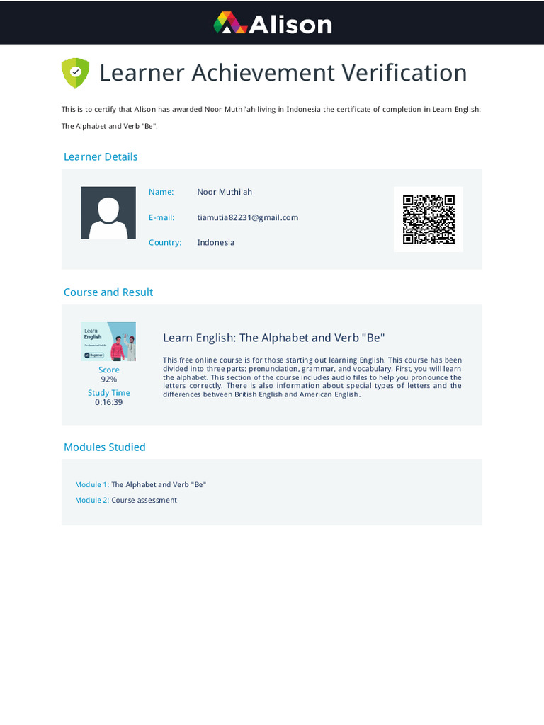 Learner Verification 3915 38231675 | PDF
