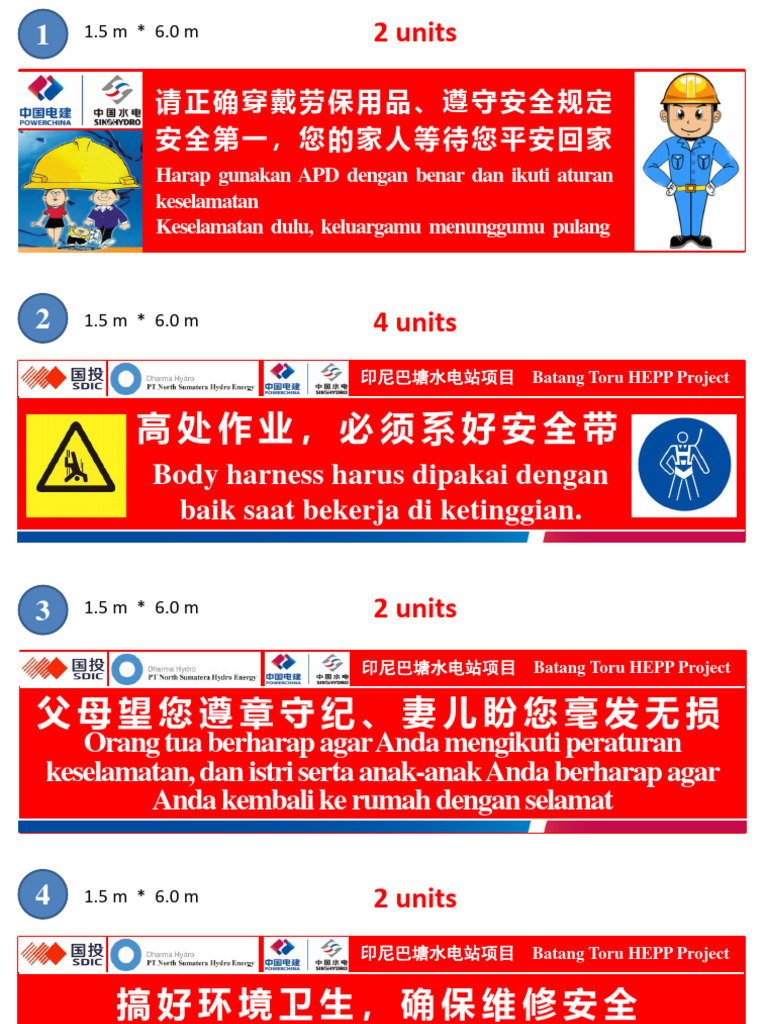 附件2-Design of Safety Banner (16 units) | PDF