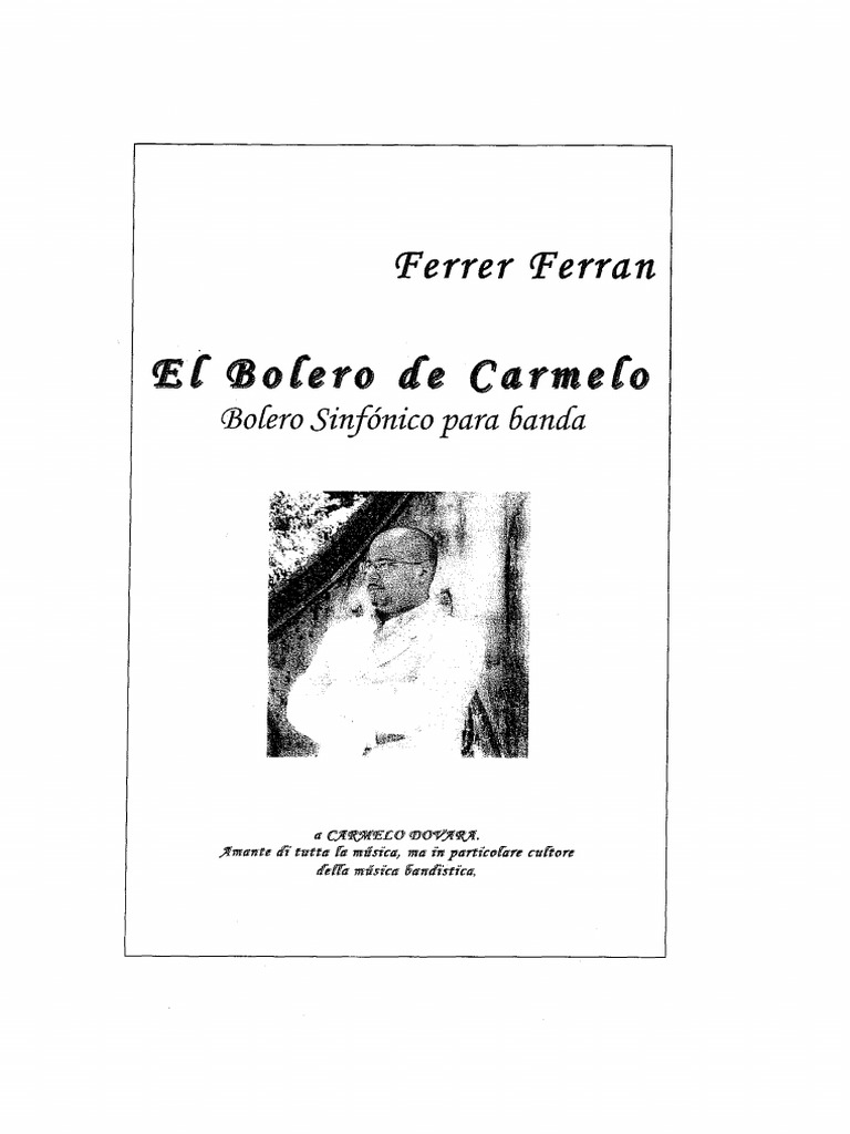 El Bolero de Carmelo - Ferrer Ferran | PDF