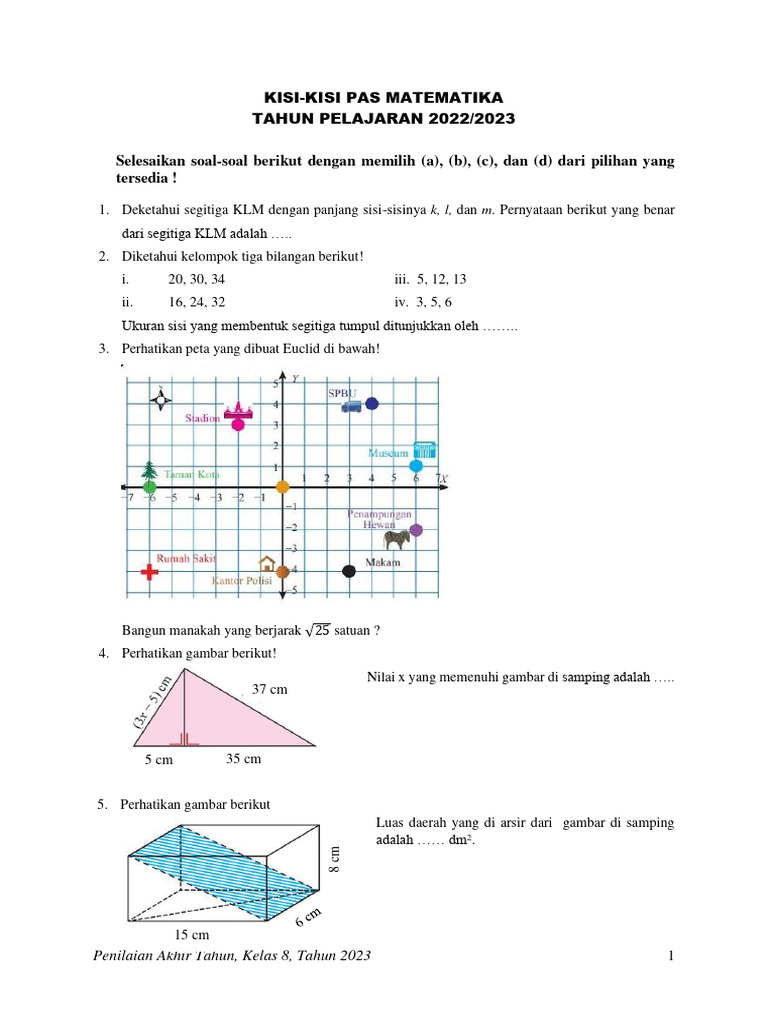 Kisi-Kisi Soal PAS | PDF