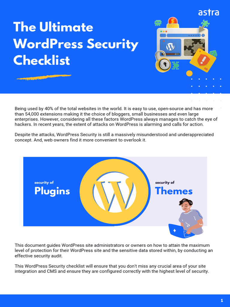 Wordpress Security Checklist Pdf Word Press File Transfer Protocol
