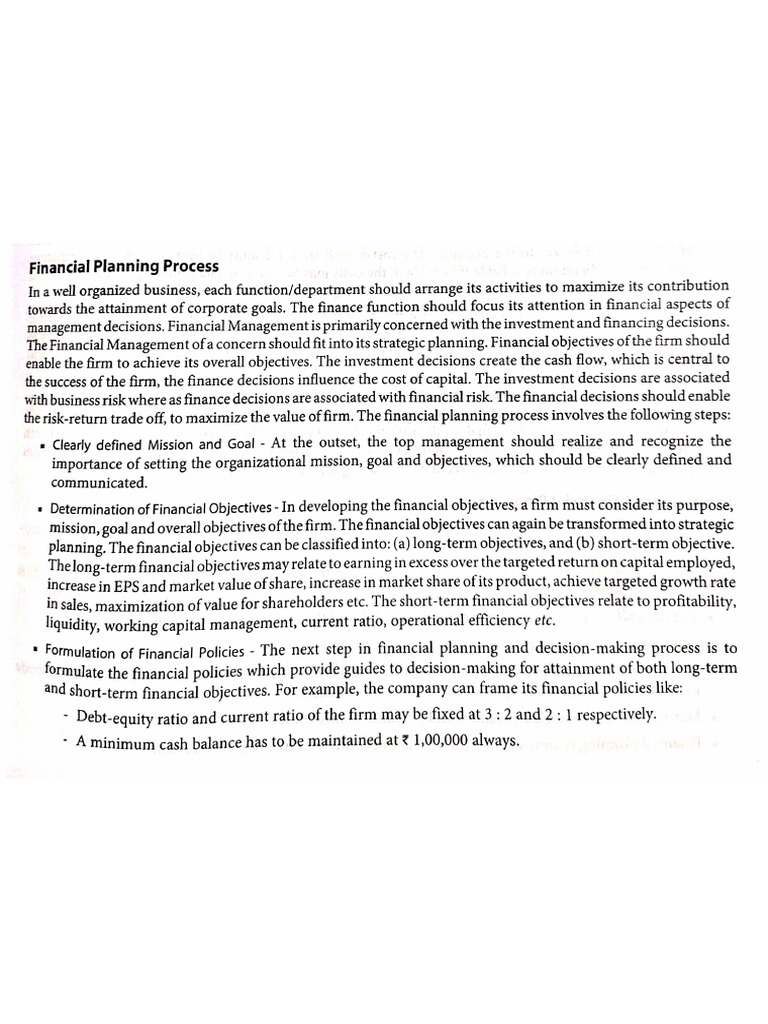 Financial Planning Process | PDF