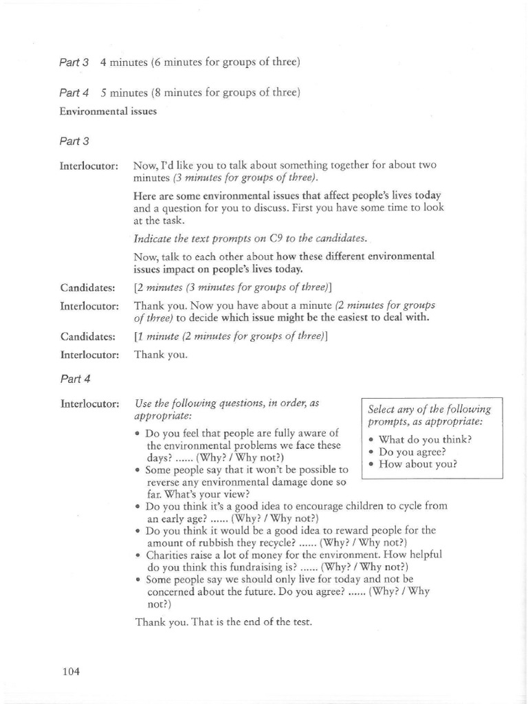 CAE - 1 - 4 - Examination - Papers (Dragged) | PDF